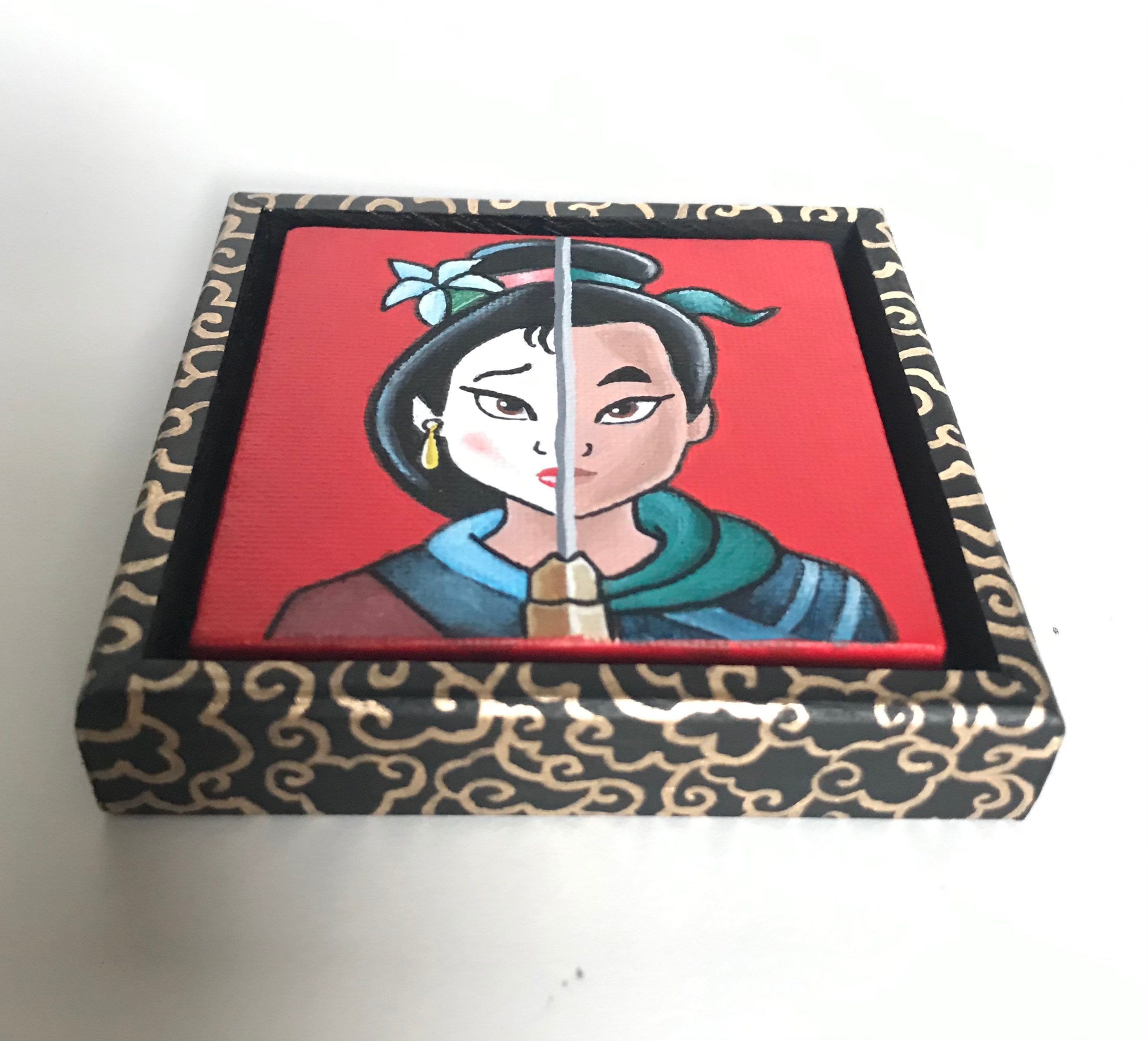 Original Painting Disney’s Mulan Mini (w/ Frame and Easel) - Etsy