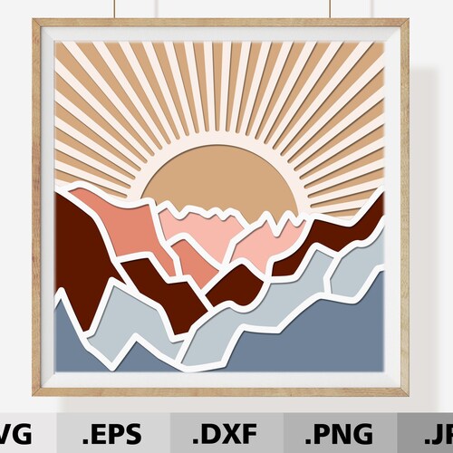 Wall Art 3D Landscape Tree SVG File for Cricut Layered - Etsy Canada