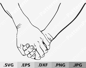 Holding Hands Svg | Etsy