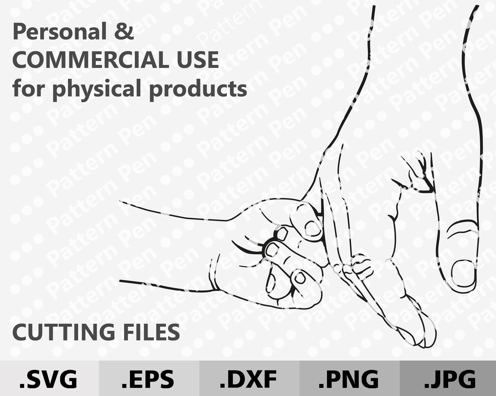 Fathers Day SVG. Dad Hand Child SVG. Digital Download Files - Etsy