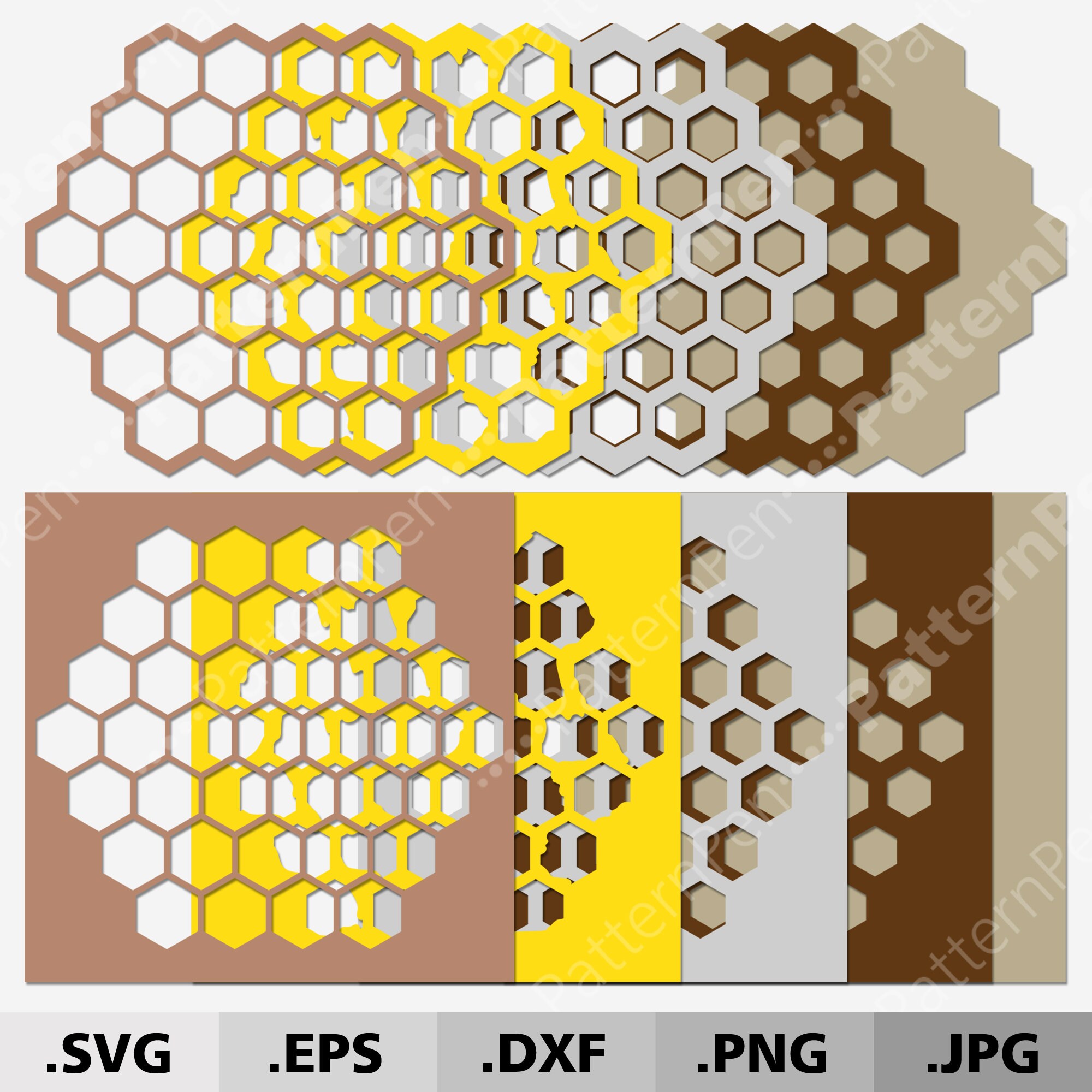 3d Mandala Honeycomb SVG. 3D Layered Bee Mandala Bundle SVG - Etsy