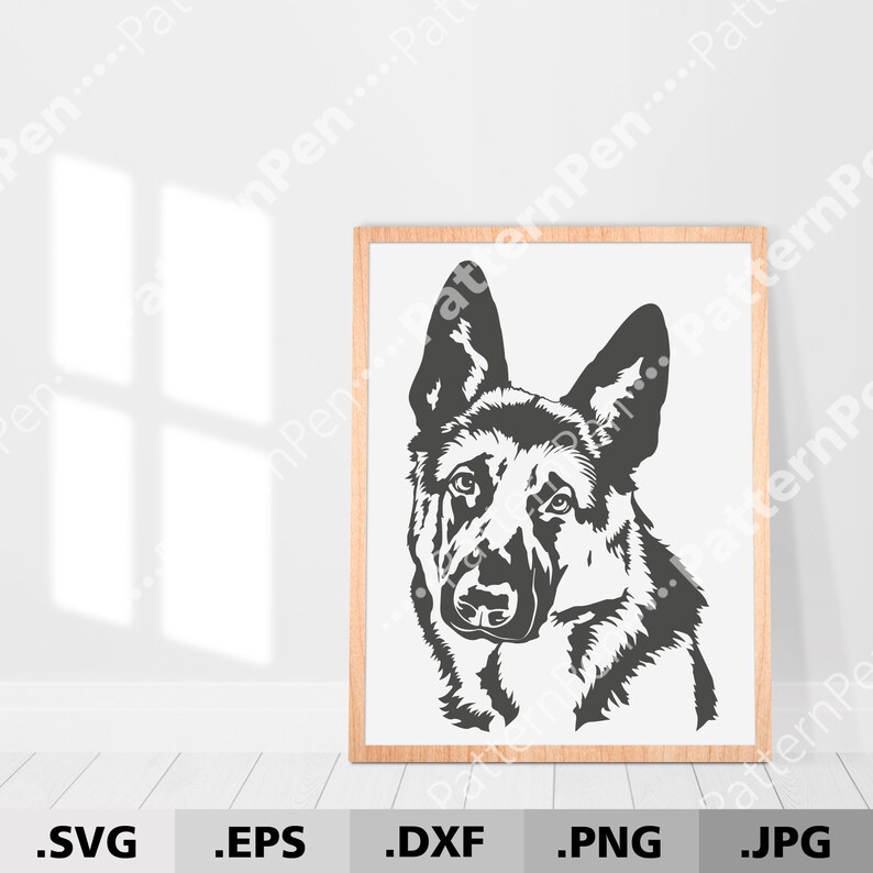 German Shepherd Dog SVG DXF Digital Vector Download Files for | Etsy