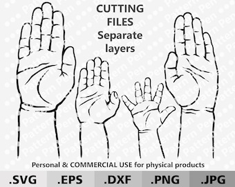 Baby Hand Print SVG Baby Hand Print Cut File Baby Hand Print - Etsy