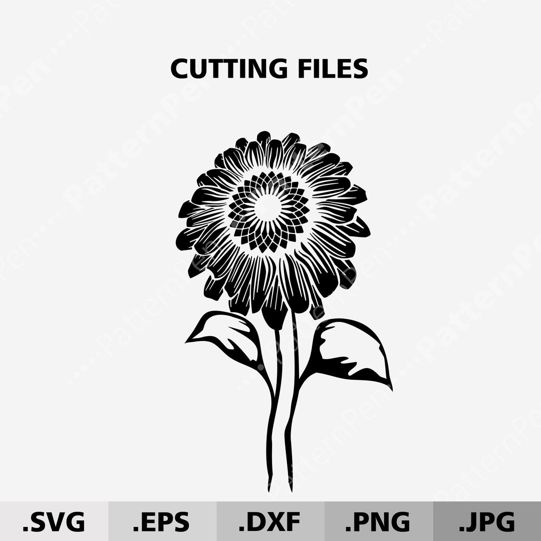 Sunflower SVG Cut Files for Cricut Silhouette. Fall Flower - Etsy
