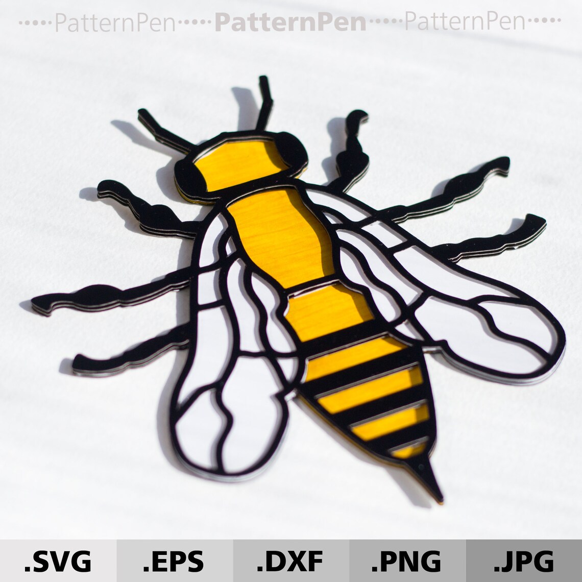 3D Layered Bee SVG Files for Cricut Silhouette. 3D Honey Bee Svg. Be ...