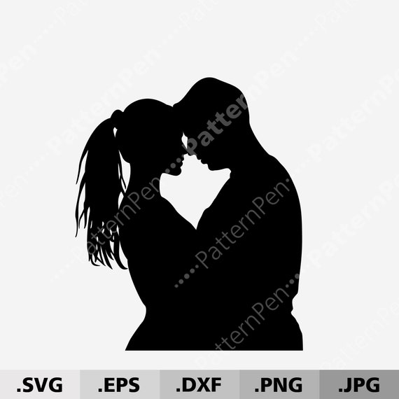 Couple Silhouette SVG EPS DXF Digital Vector Download Files - Etsy