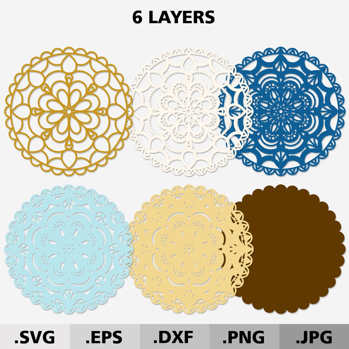 3d Mandala SVG files for cricut. Layered Mandala svg. | Etsy