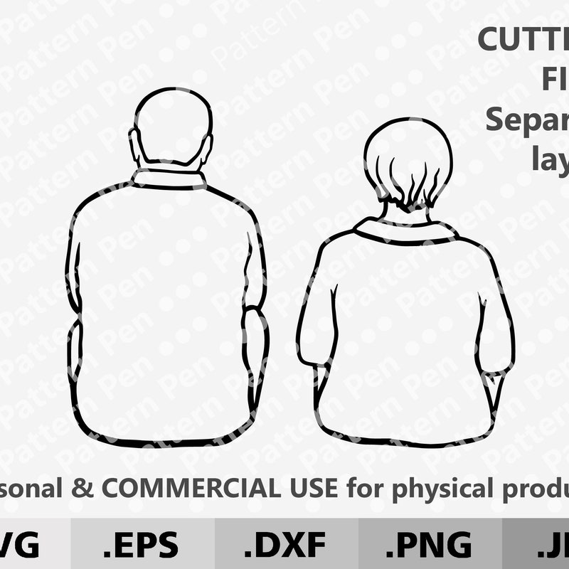 Granny Line Art - Etsy UK