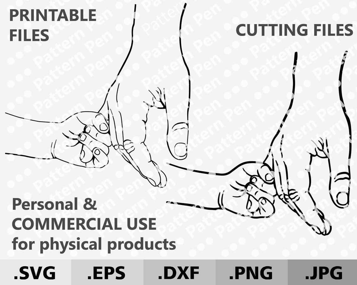 Fathers Day SVG. Dad Hand Child SVG. Digital Download Files - Etsy