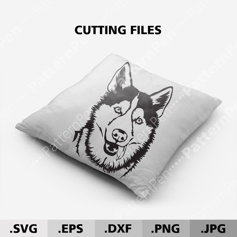 Siberian Husky SVG. Dog Portrait DXF Digital Vector Download Files for ...