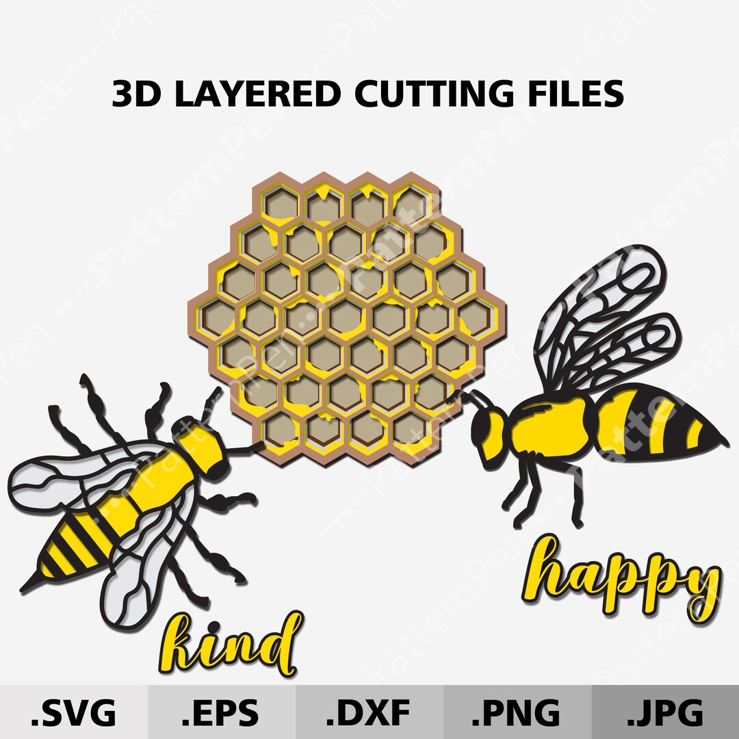 3d Mandala Honeycomb SVG. 3D Layered Bee Mandala Bundle SVG Files ...