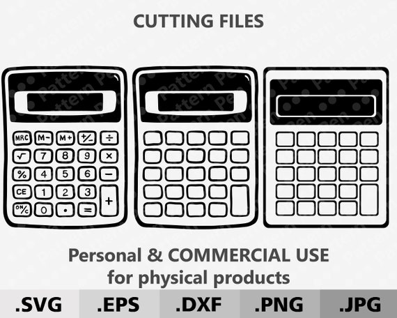 Back to School Calculator SVG Outline Cutting Digital File for - Etsy
