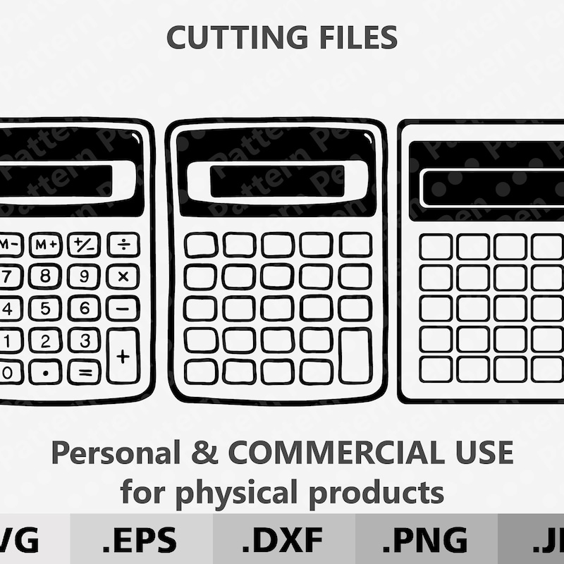 Calculator Svg - Etsy
