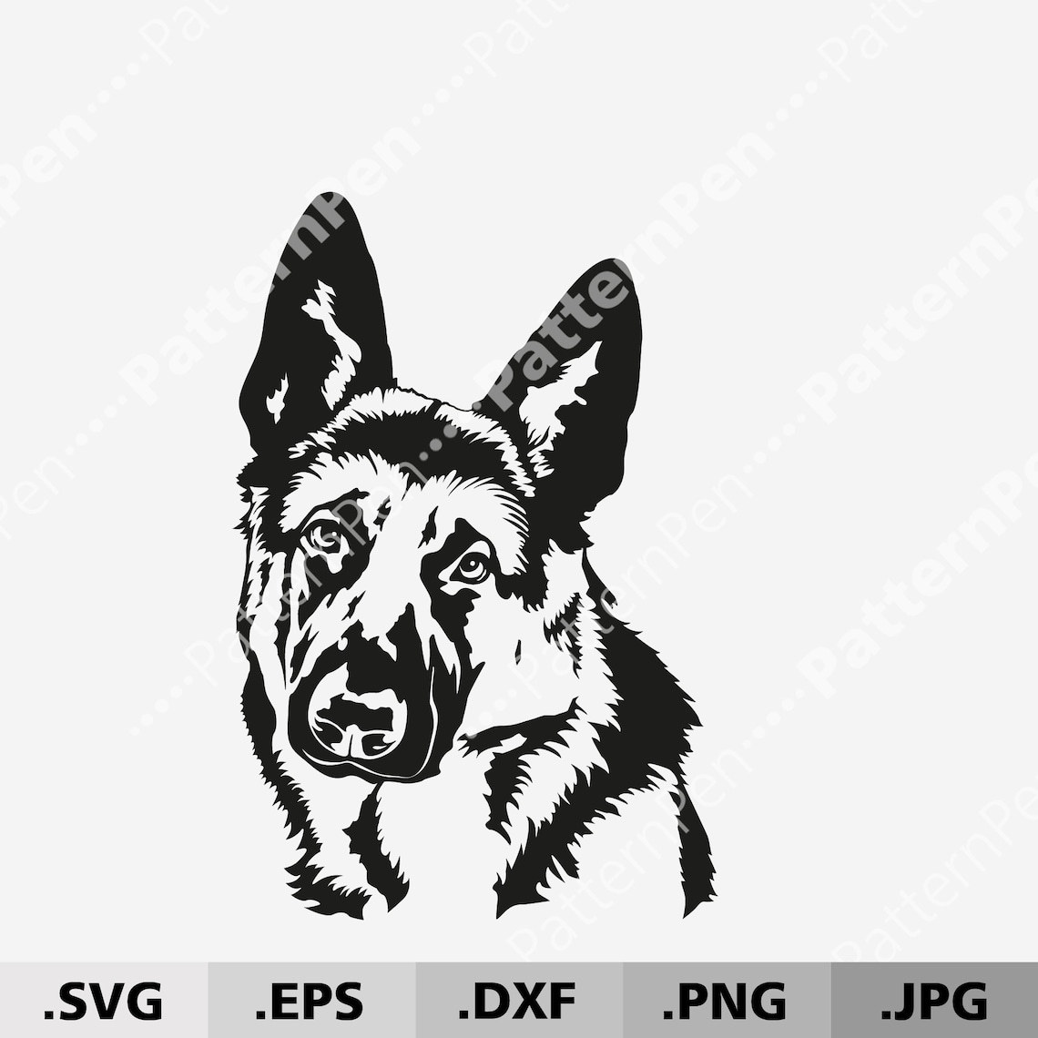German Shepherd Dog SVG DXF Digital Vector Download Files for | Etsy