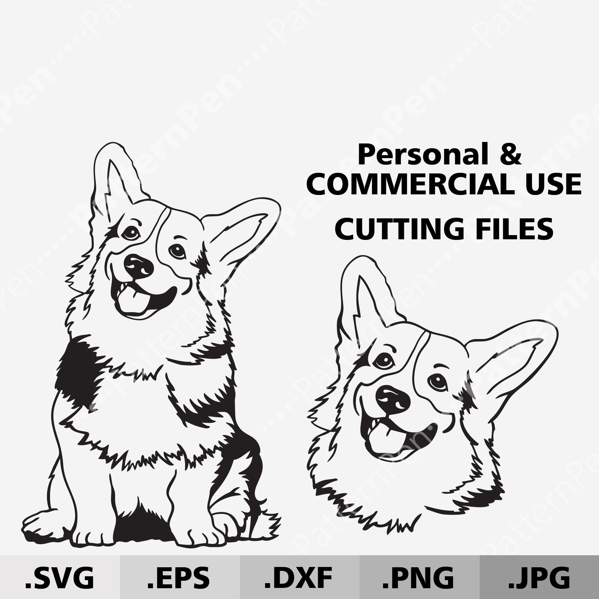 Corgi Dog Bundle SVG. Welsh Corgi Pet SVG Digital Vector | Etsy