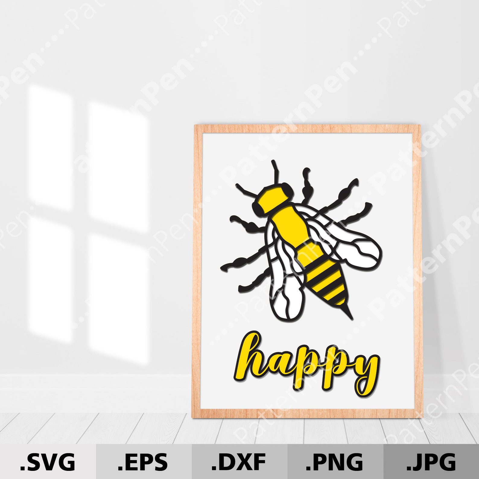 3D Layered Bee SVG Files for Cricut Silhouette. 3D Honey Bee | Etsy