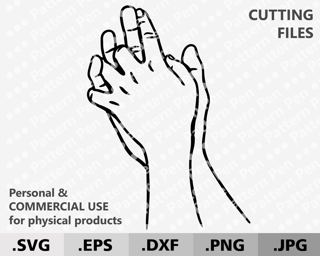 Holding Hands Line Art SVG. Love Hands. Valentines Day Gift SVG. Lying ...
