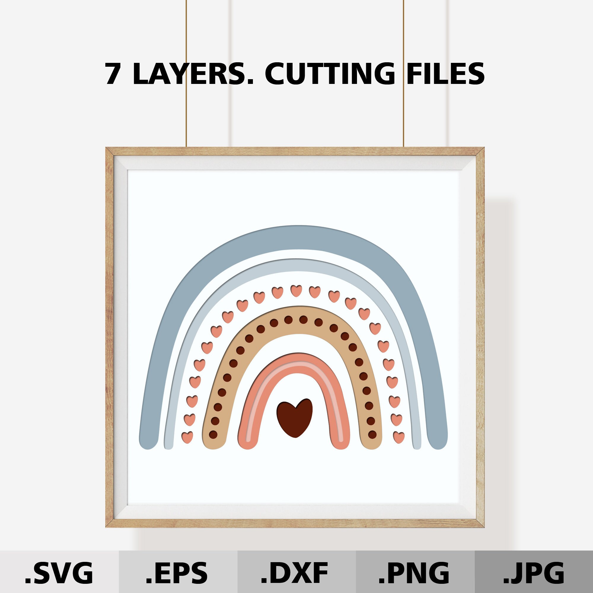 Boho Rainbow DIY Craft Fall Boho Rainbow SVG Laser Cut File Rainbow ...