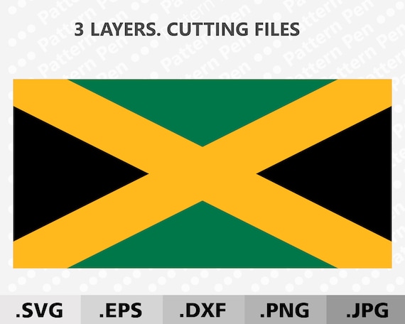 3D Layered Jamaican Flag SVG Files for Cricut. Digital - Etsy Australia