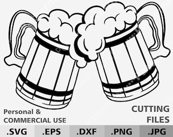Beer toasting svg - Etsy Nederland
