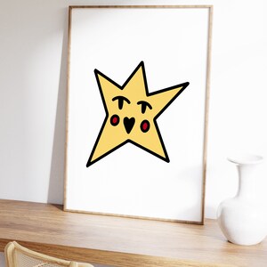 Cute Star Printable, Playroom Wall Art, Playroom Star, Playroom Decor ...