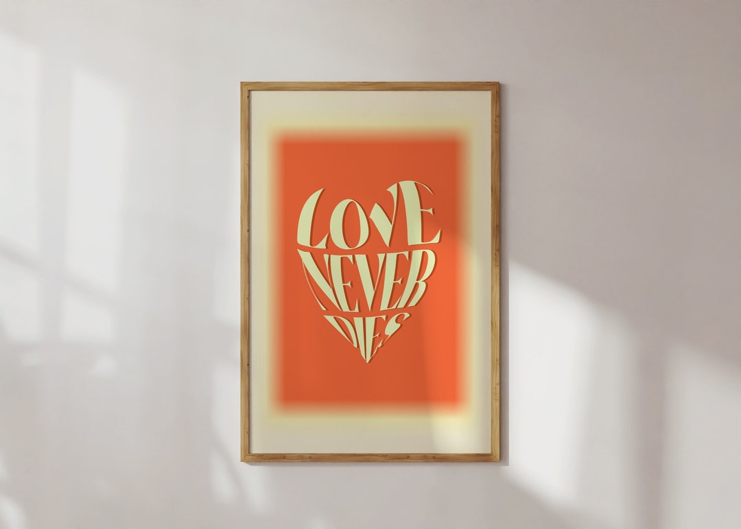 Love Wall Art Print, Bold Love Print, Modern Typography Print, Home ...