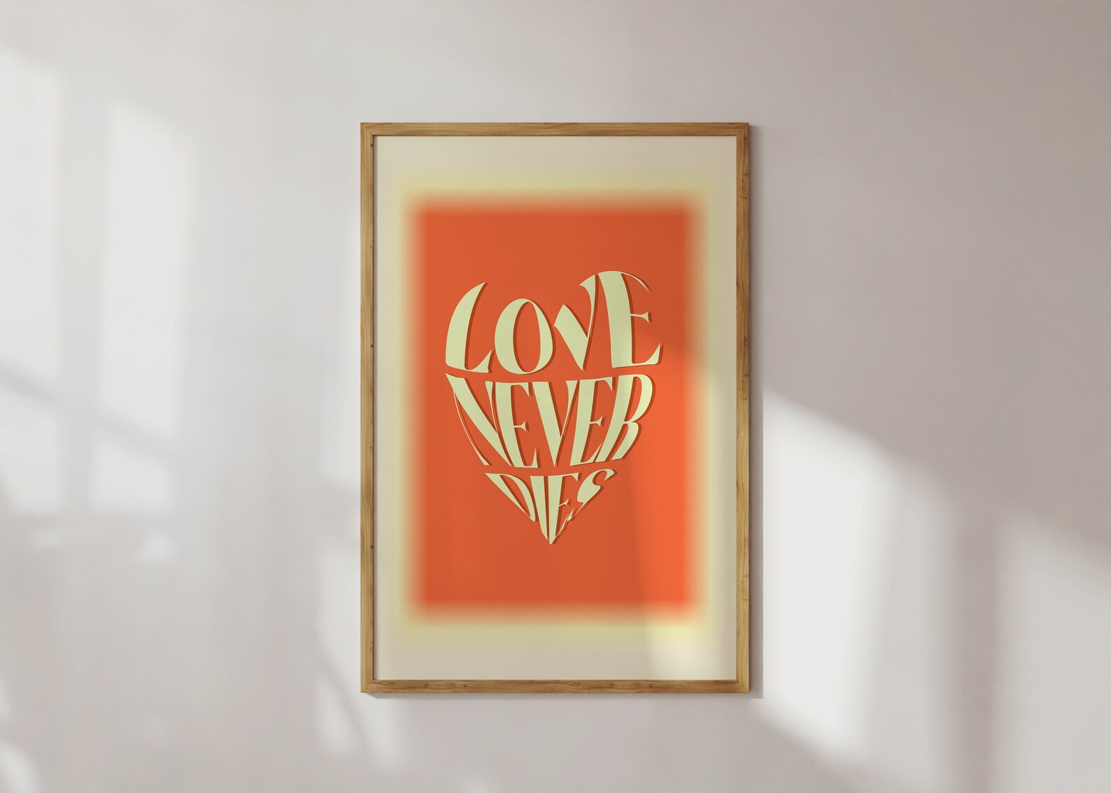 Love Wall Art Print, Bold Love Print, Modern Typography Print, Home ...