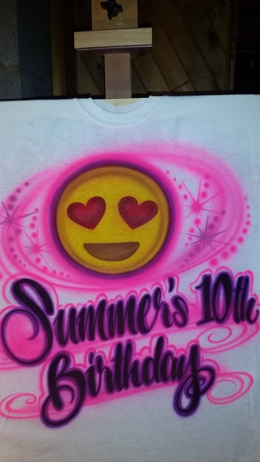 Personalized Custom Airbrushed Emoji Smiley Face Birthday - Etsy