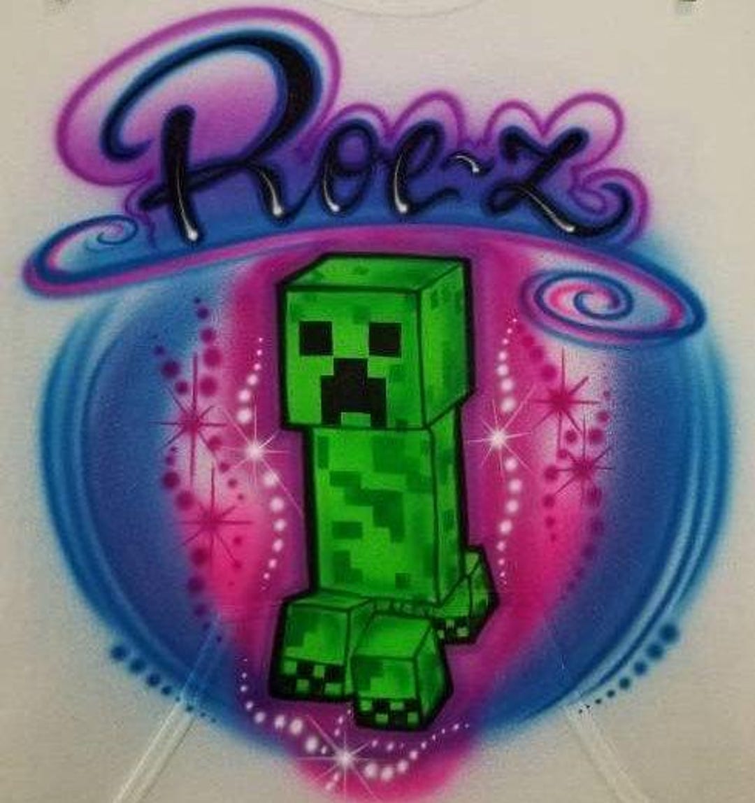 Personalized Custom Airbrushed Creeper Shirt (size 2T - Adult 5XL) - Etsy
