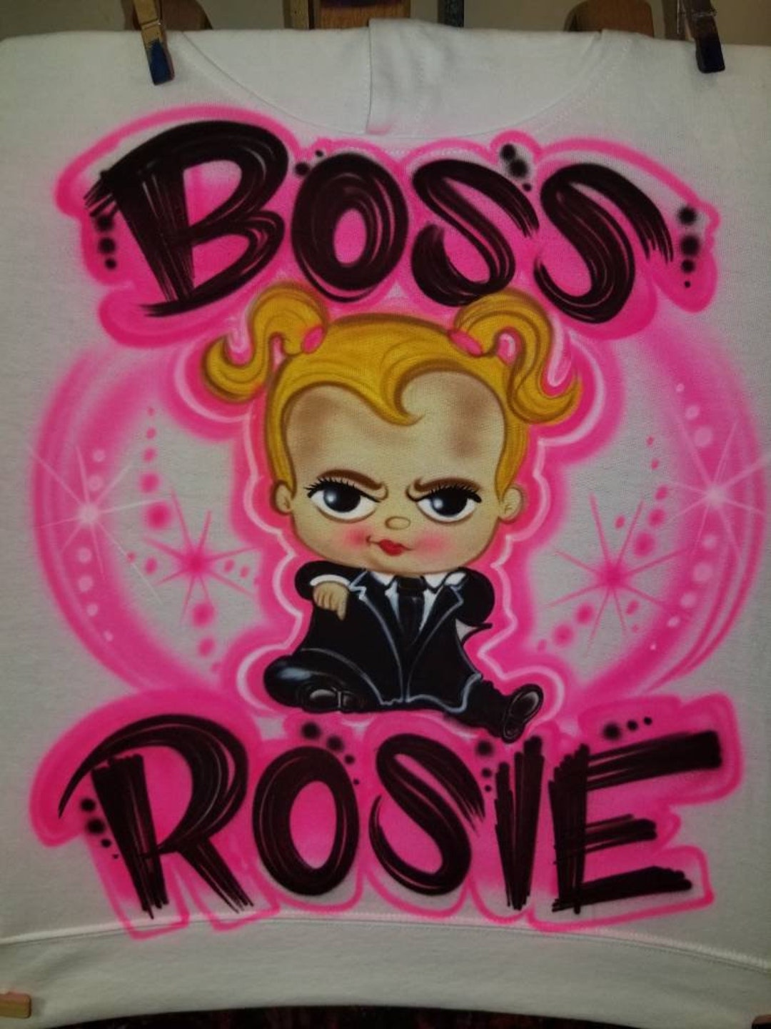 Personalized Custom Airbrushed Boss Baby Shirt With Name size 2T Adult ...