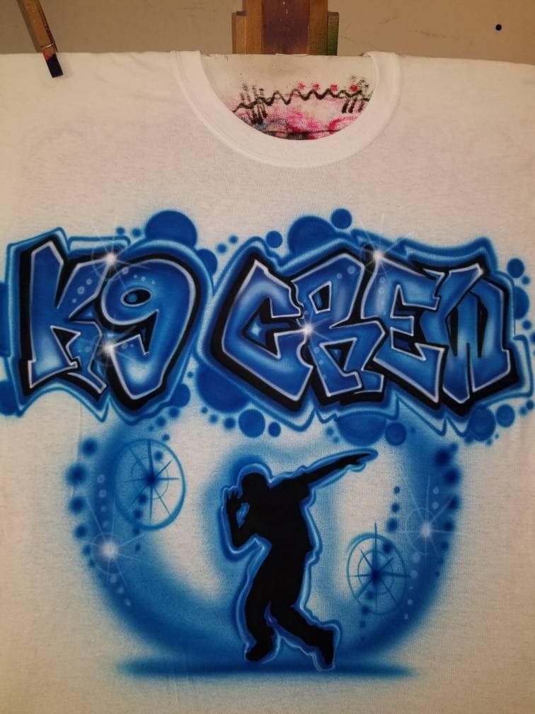 Personalized Custom Airbrushed Graffiti Hip Hop Shirt With | Etsy