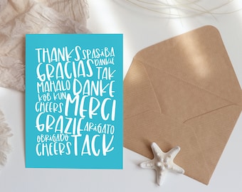 Muchas Gracias Thank You Card - Etsy