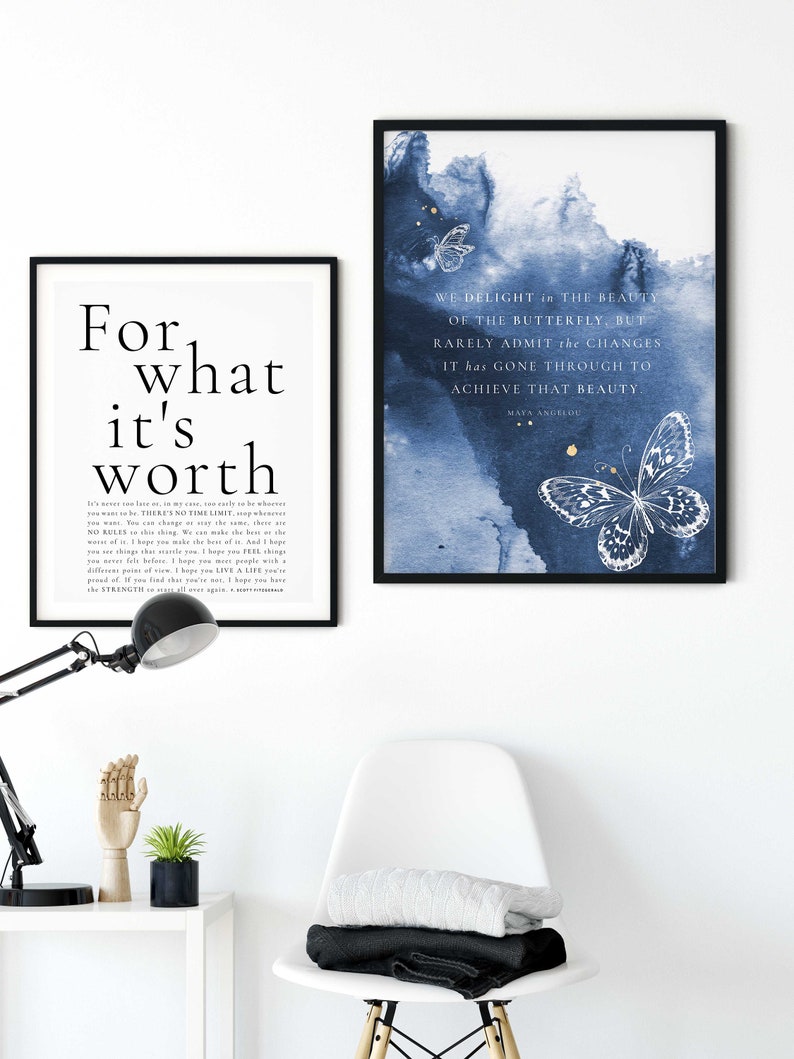 Maya Angelou, Butterfly Quote, Motivational Print, Classic Motivational ...