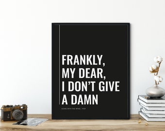 Frankly My Dear I Don't Give a Damn. Instant Download. Vinyl Cutter ...