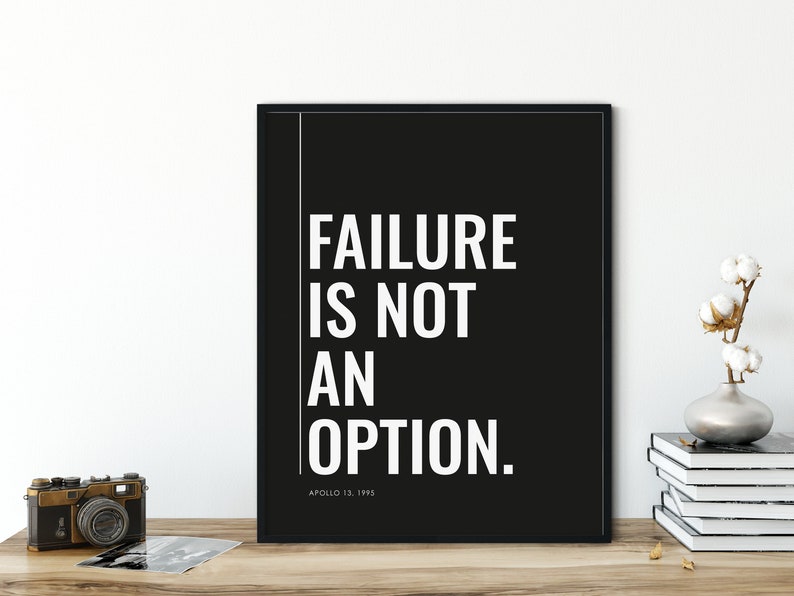 Failure is Not an Option Apollo 13 Moon Landing Classic - Etsy