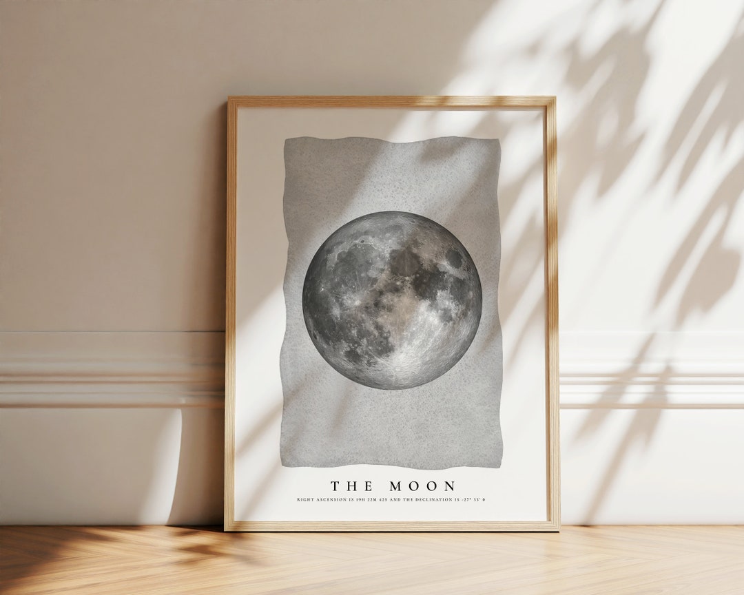 Moon Poster, Moon Print, Moon Decor, Full Moon Poster, Moon Phase, Art ...