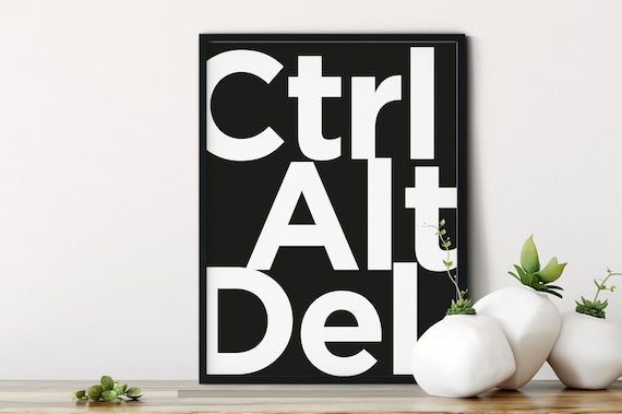 Ctrl Alt Del Keyboard Keys Poster Nerd Geek Computers - Etsy