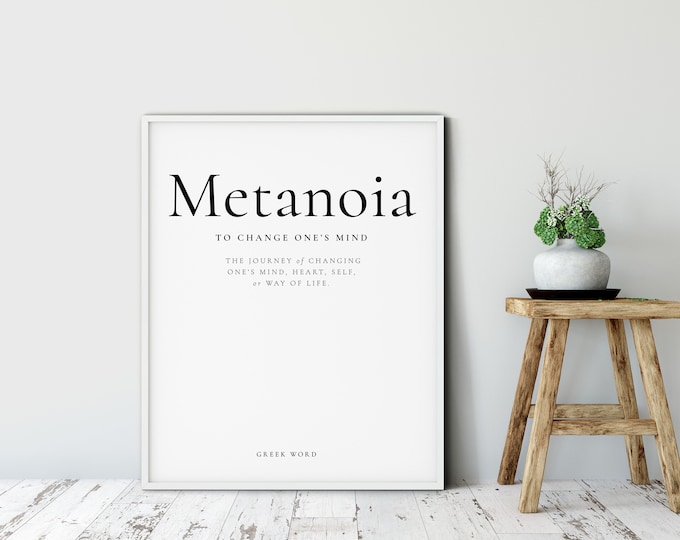 Unique Vocabulary: Metanoia Definition Dictionary Art Hand Made ...