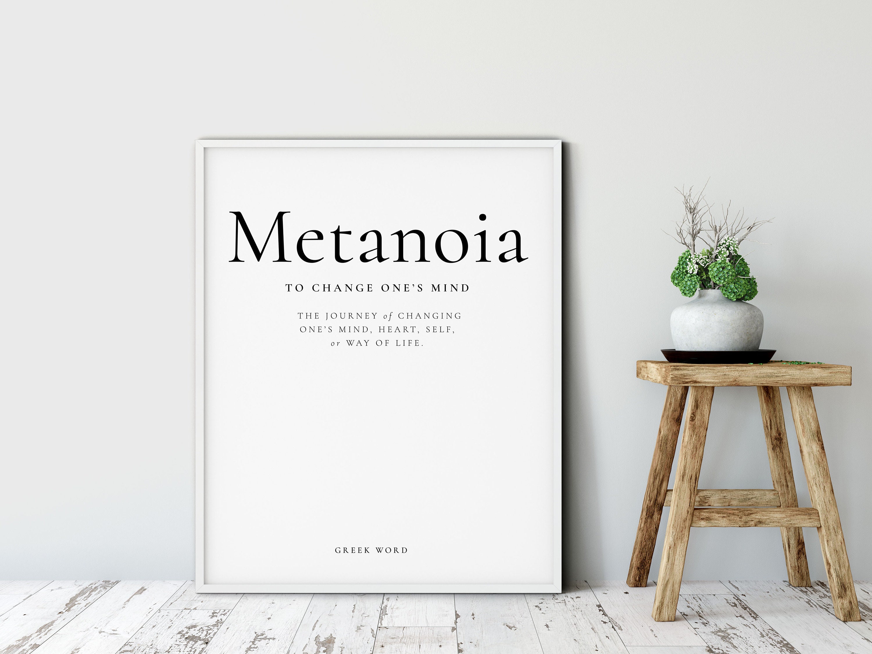 Metanoia Definition Wall Print Poster Inspirational Print - Etsy