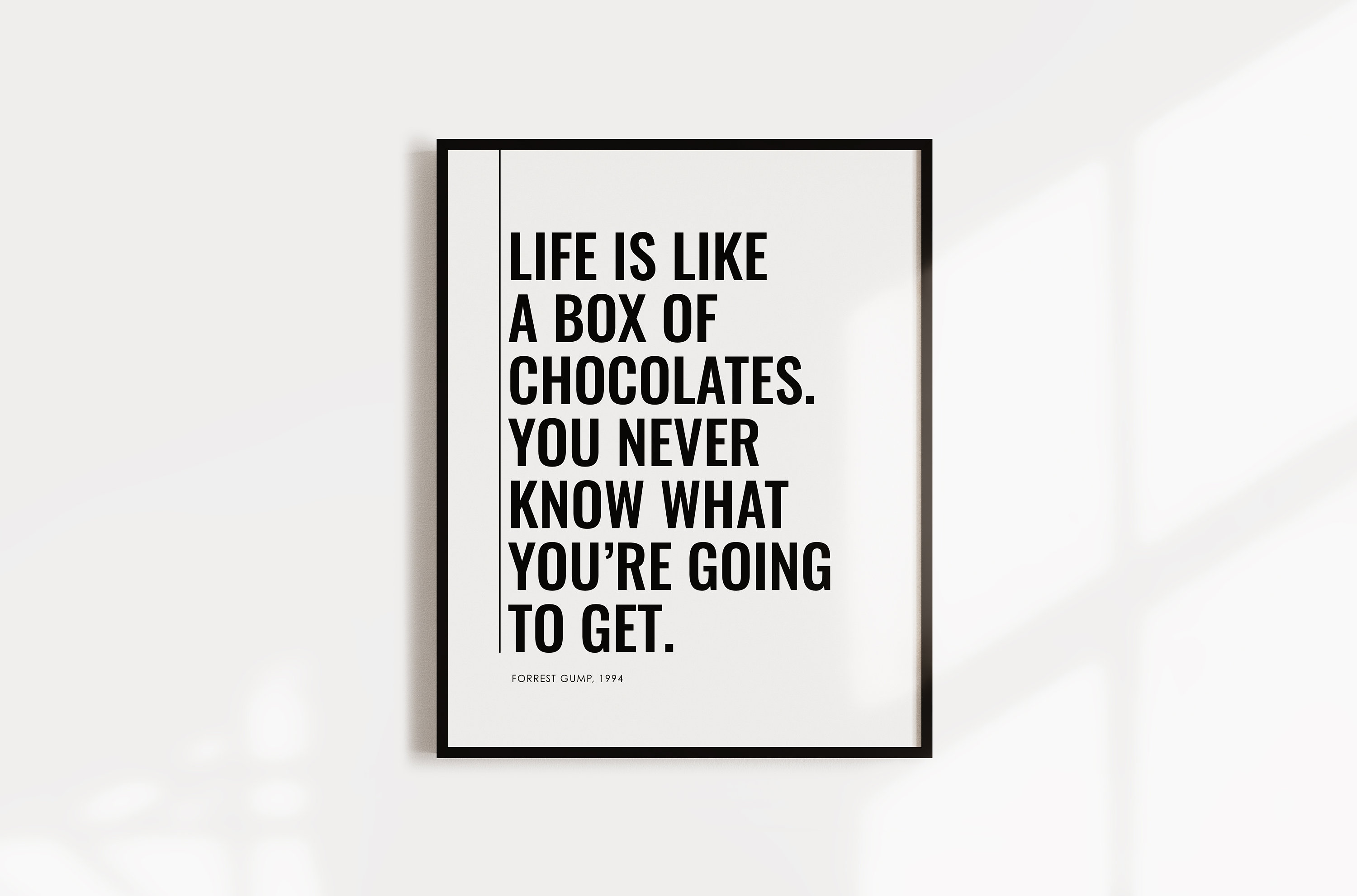 Life Is like A Box Of Chocolates Forrest Gump Quote | Etsy