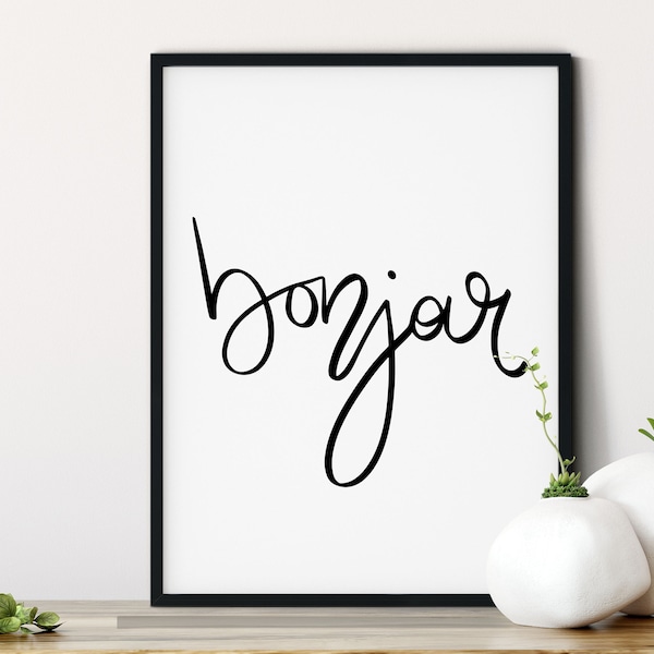 Bonjour Print - Etsy UK