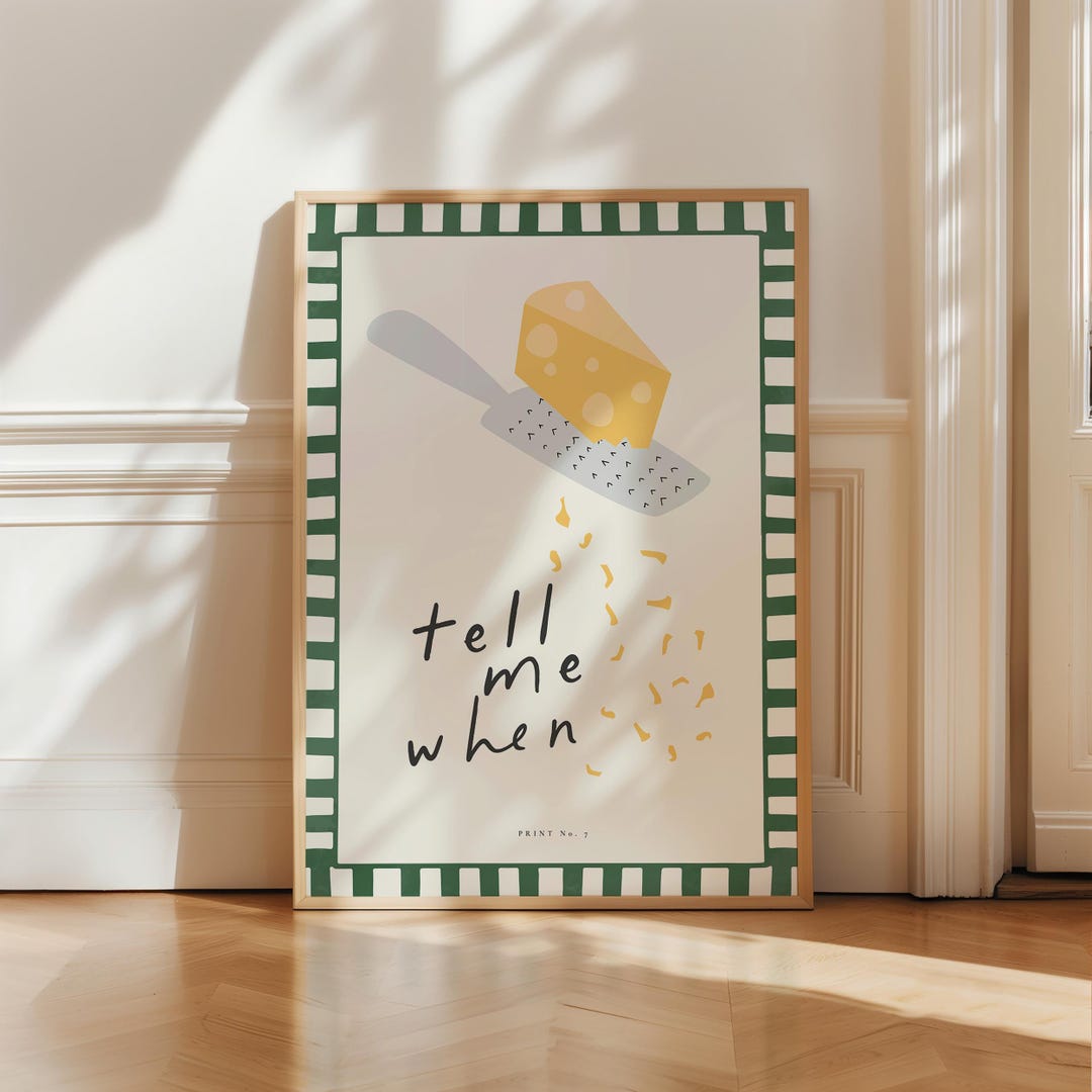 Tell Me When Cheese, Aesthetic Kitchen Decor, Cute Cooking Art, Kitchen ...