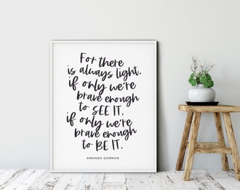 There is Always Light Amanda Gorman Poem Poster - Etsy