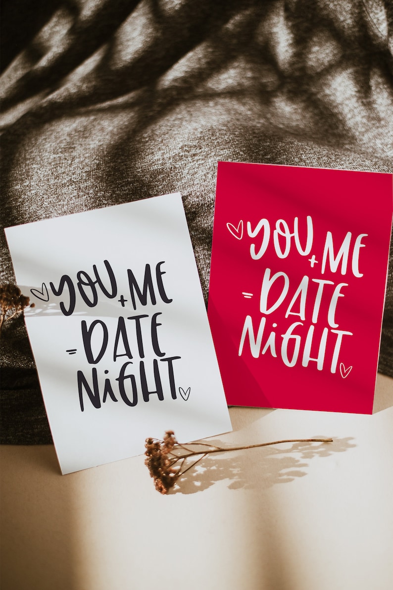 You Me and Date Night Anniversary Card Valentines Card - Etsy UK