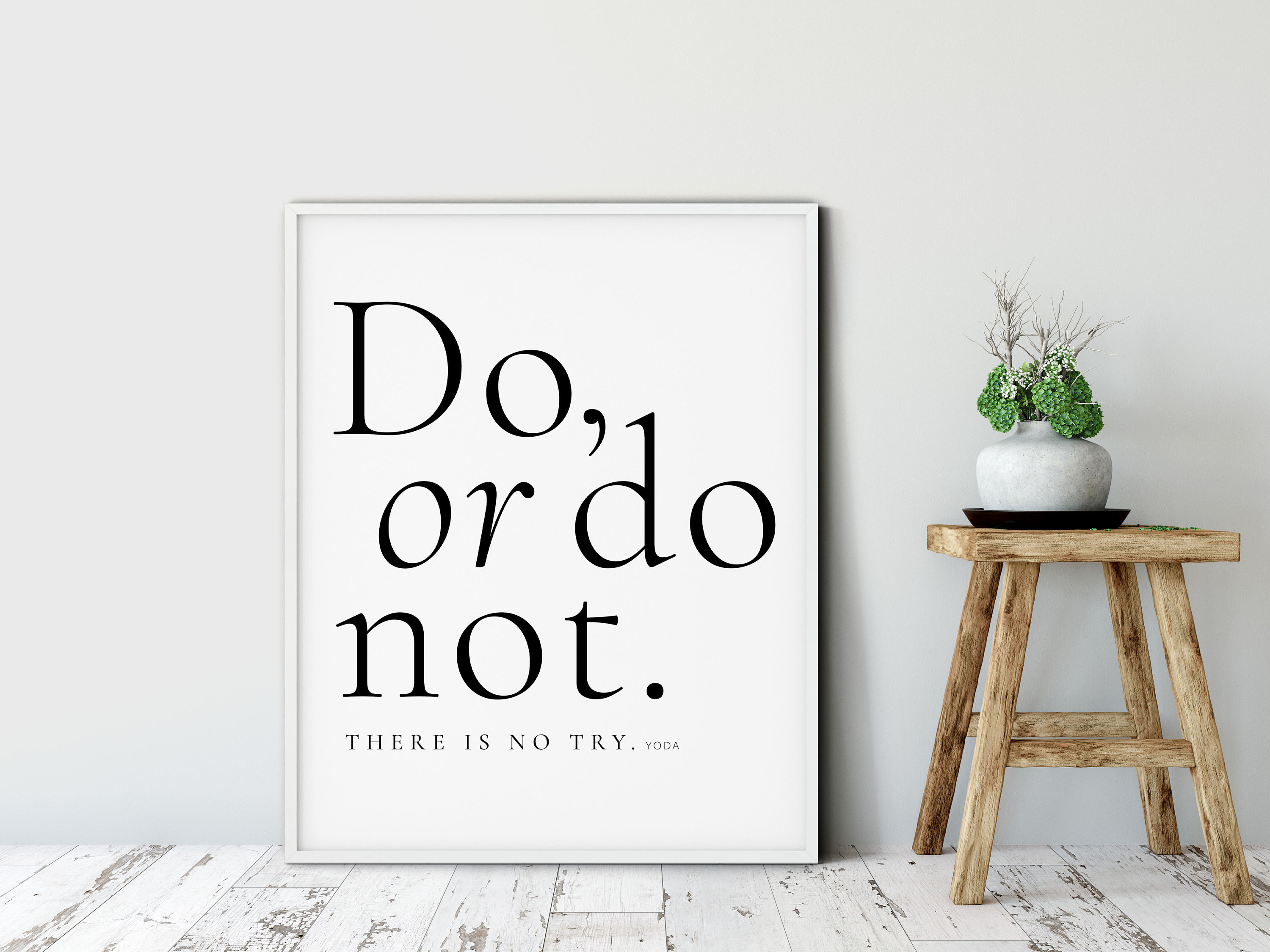 Star Wars Do or Do Not There is No Try Yoda Quote Movie | Etsy