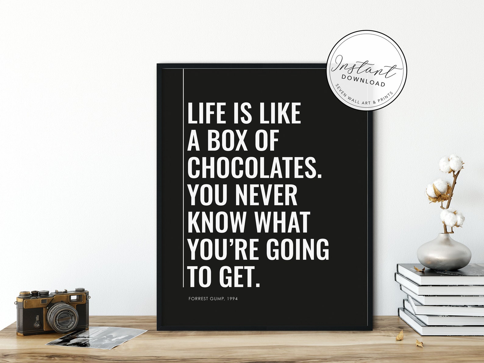 Life is Like A Box of Chocolates Forrest Gump Quote Movie - Etsy