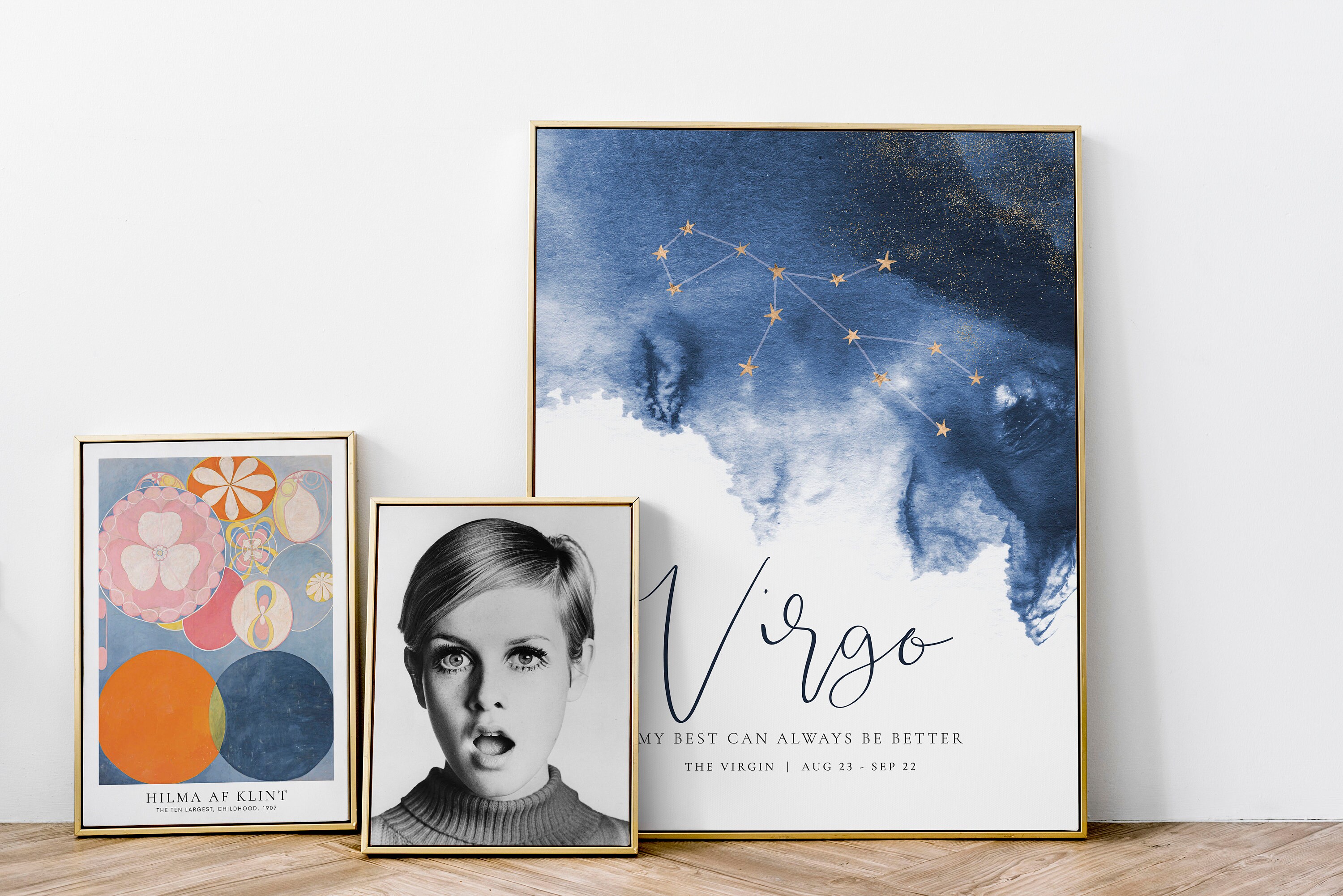 Virgo Zodiac Poster, Virgo Constellation, Room Decor Poster, Birthday ...