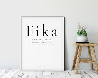 All You Need is Love and Fika Poster - Etsy