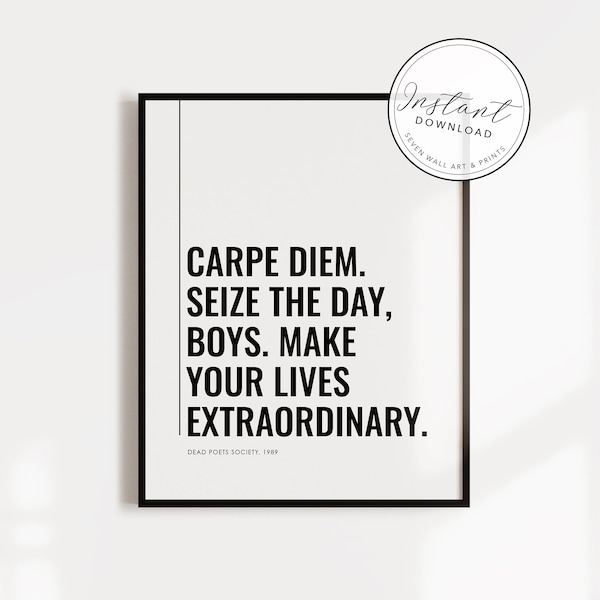 Carpe Diem Poster - Etsy