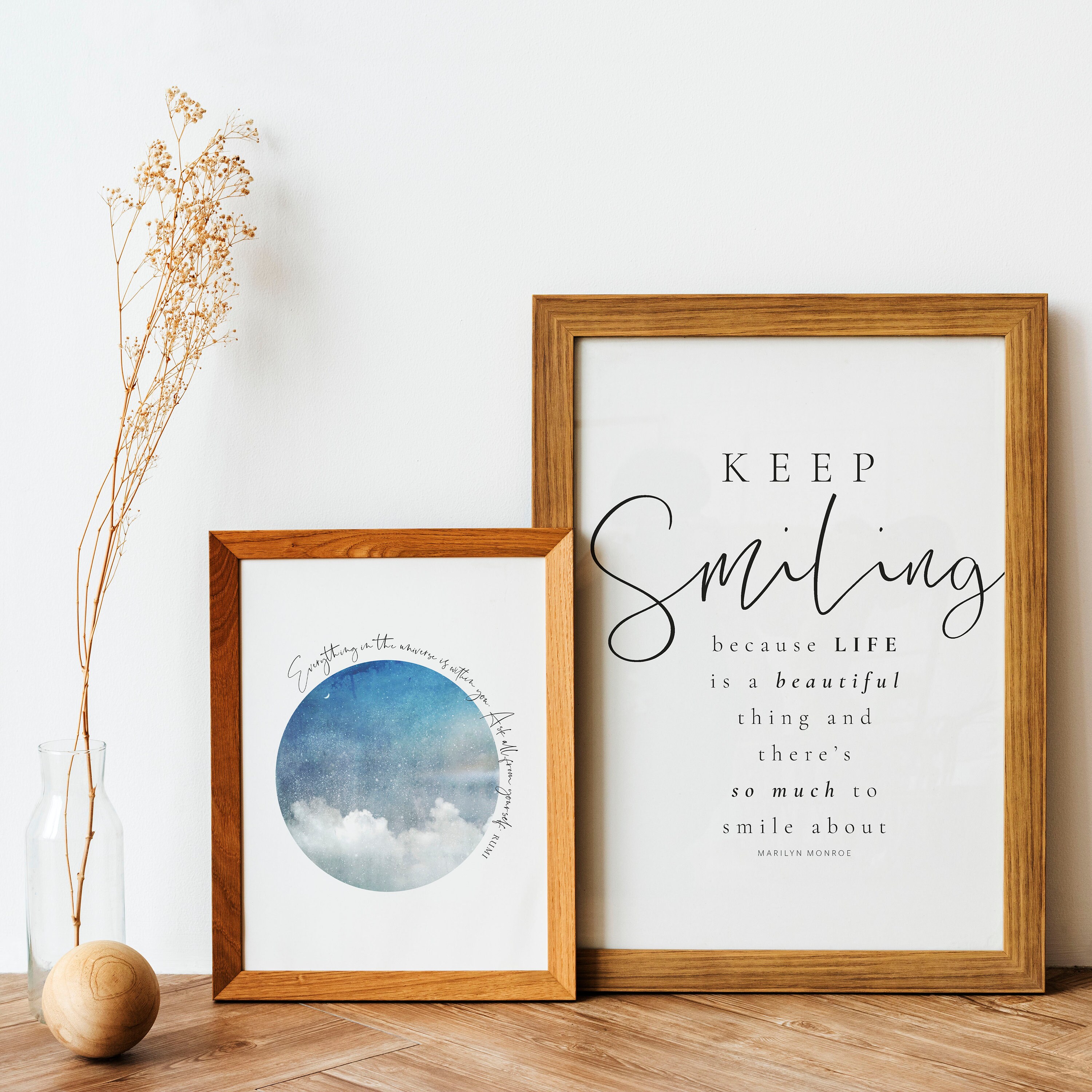 Marilyn Monroe Quote Keep Smiling Quote Poster | Etsy